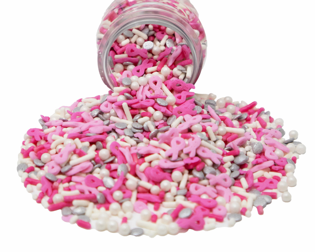 Ribbons of Strength In Silver Sprinkle Mix 3.3oz – Mystic Sprinkles