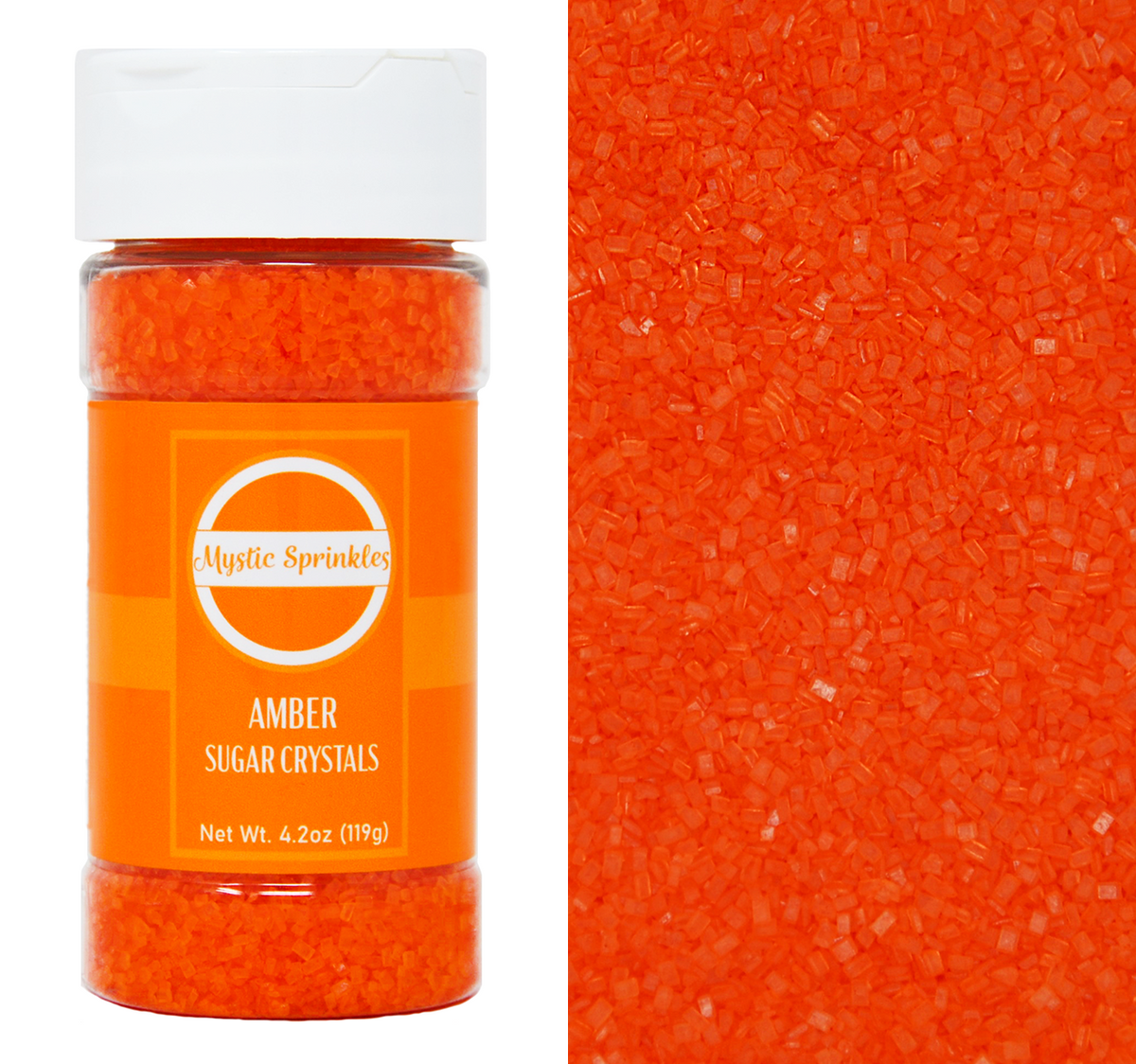 Amber - Orange Sugar Crystals 4.2oz Bottle – Mystic Sprinkles