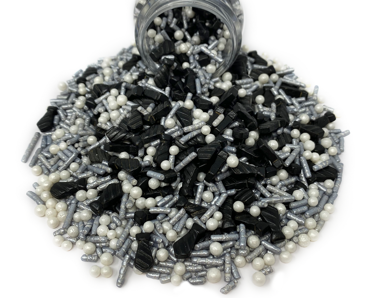 A Black Tie Affair in Silver Sprinkle Mix 4oz Bottle – Mystic Sprinkles