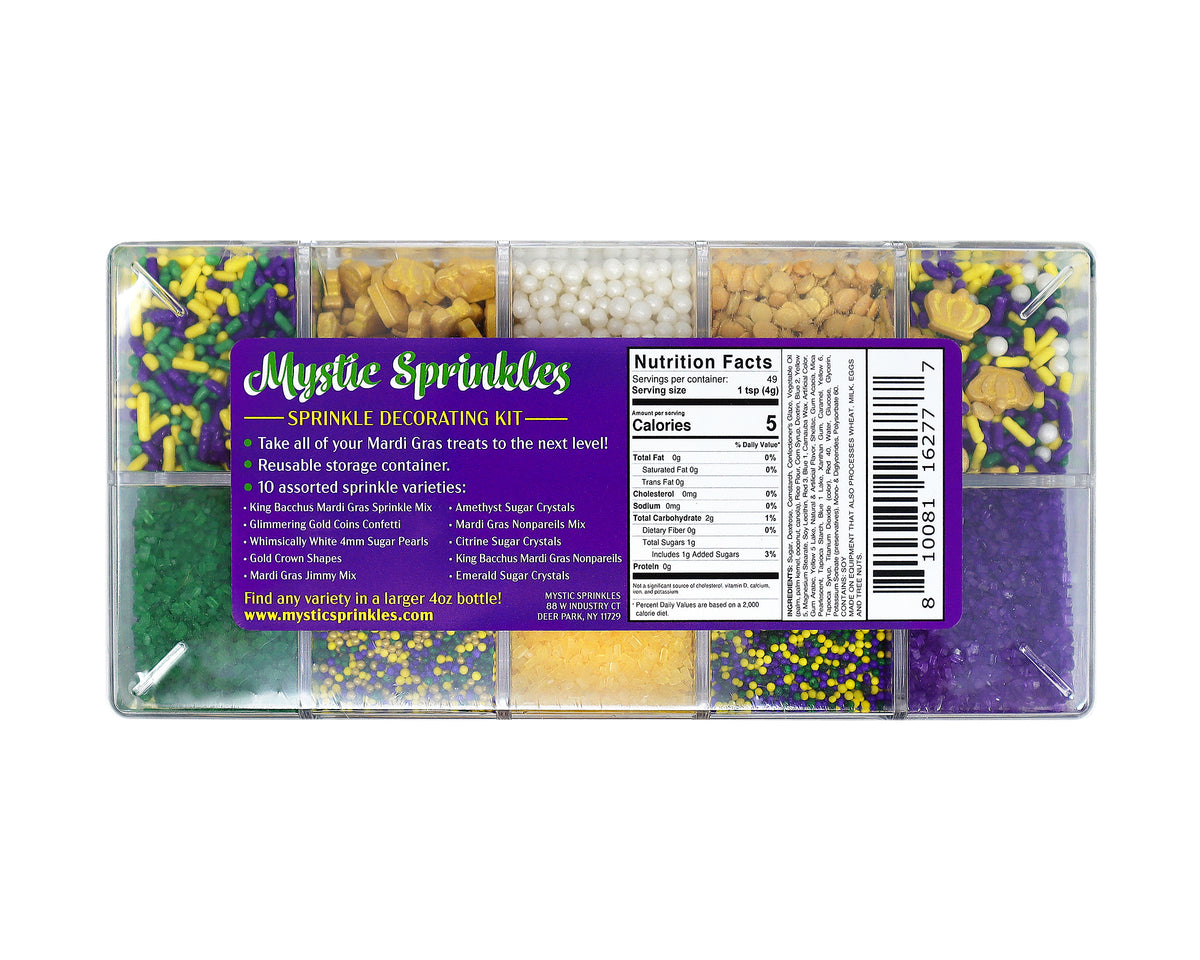 Mardi Gras Sprinkle Decorating Kit 6.9oz – Mystic Sprinkles