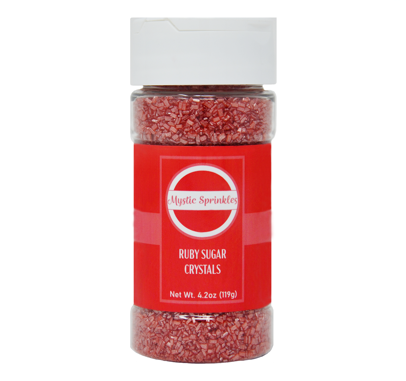 Ruby - Red Sugar Crystals 4.2oz Bottle – Mystic Sprinkles